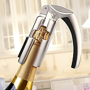 Champagne Bottle Opener - Zinc Alloy Sparkling Wine Cork Puller - Bar Jar Cork Puller - Champagne Corkscrew -Kitchen Sparkling Wine Bottle Opener - Best Gift Accessories