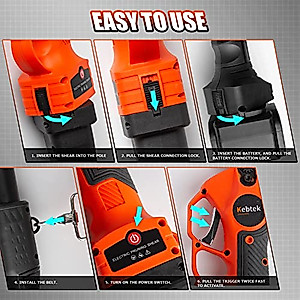 83Inch Telescopic Extension Pole for Kebtek B00840 Cordless Electric Pruning Shears, Sturdy and Lightweight Aluminum Alloy Telescopic Rod