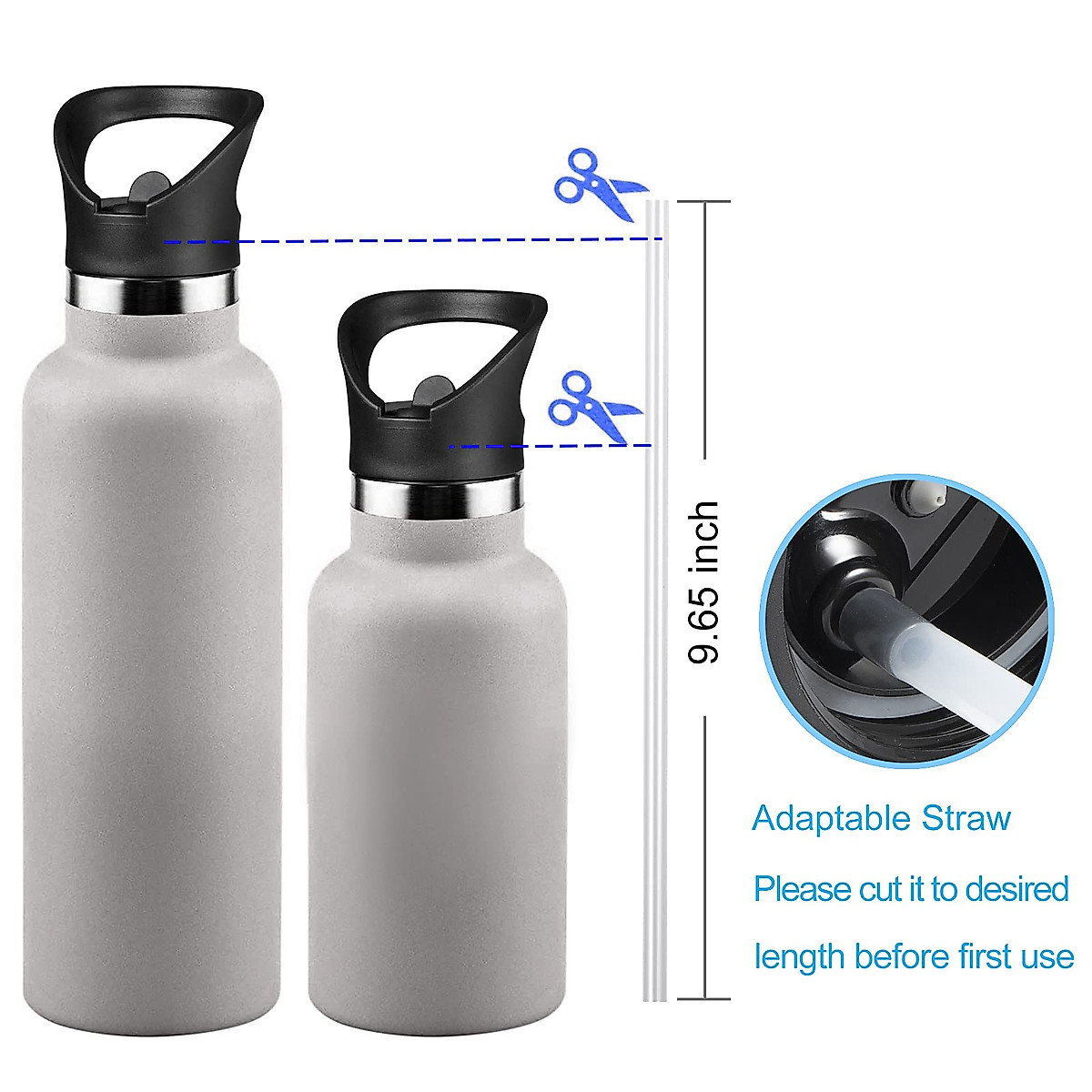 RRegeny Straw Lid for Hydro Flask Standard Mouth,Straw Lid Compatible with Hydroflask Standard Mouth 18 21 24 oz, Top Sport Cap with Fixed Handle for Hydroflask Straw Lid