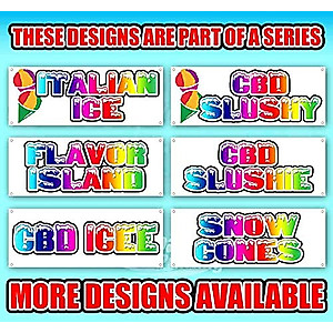 Cbd Italian Ice Banner 13 oz | Non-Fabric | Heavy-Duty Vinyl Single-Sided with Metal Grommets