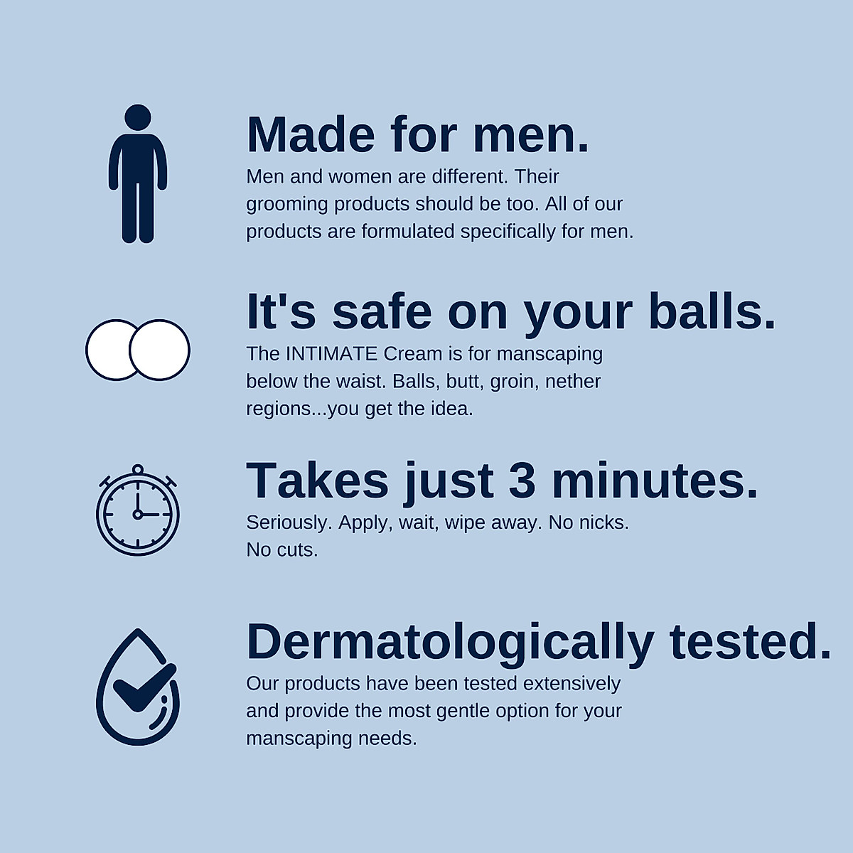 No Hair Crew | Intimate Bundle | Includes Hair Removal Depilatory Cream for Men and Dry & Fresh Body Powder for Sweat and Odor Control