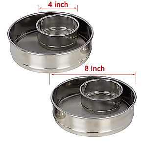 LABALPHA 20 Mesh Lab Sieves, #20 Mesh Test Sieve, 8'' Diameter, 304 Stainless Steel Wire Cloth (0.9mm)