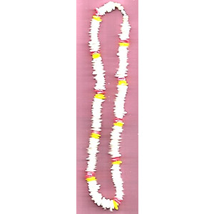 18" ROSE CLAM SHELL NECKLACE- FOR TEEN AGES COLOR YELLOW, WHITE AND PINK