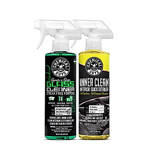 Chemical Guys CLD_202_16 Signature Series Glass Cleaner (16 oz) and Chemical Guys SPI_663_16 InnerClean Interior Quick Detailer and Protectant (16 oz) Bundle