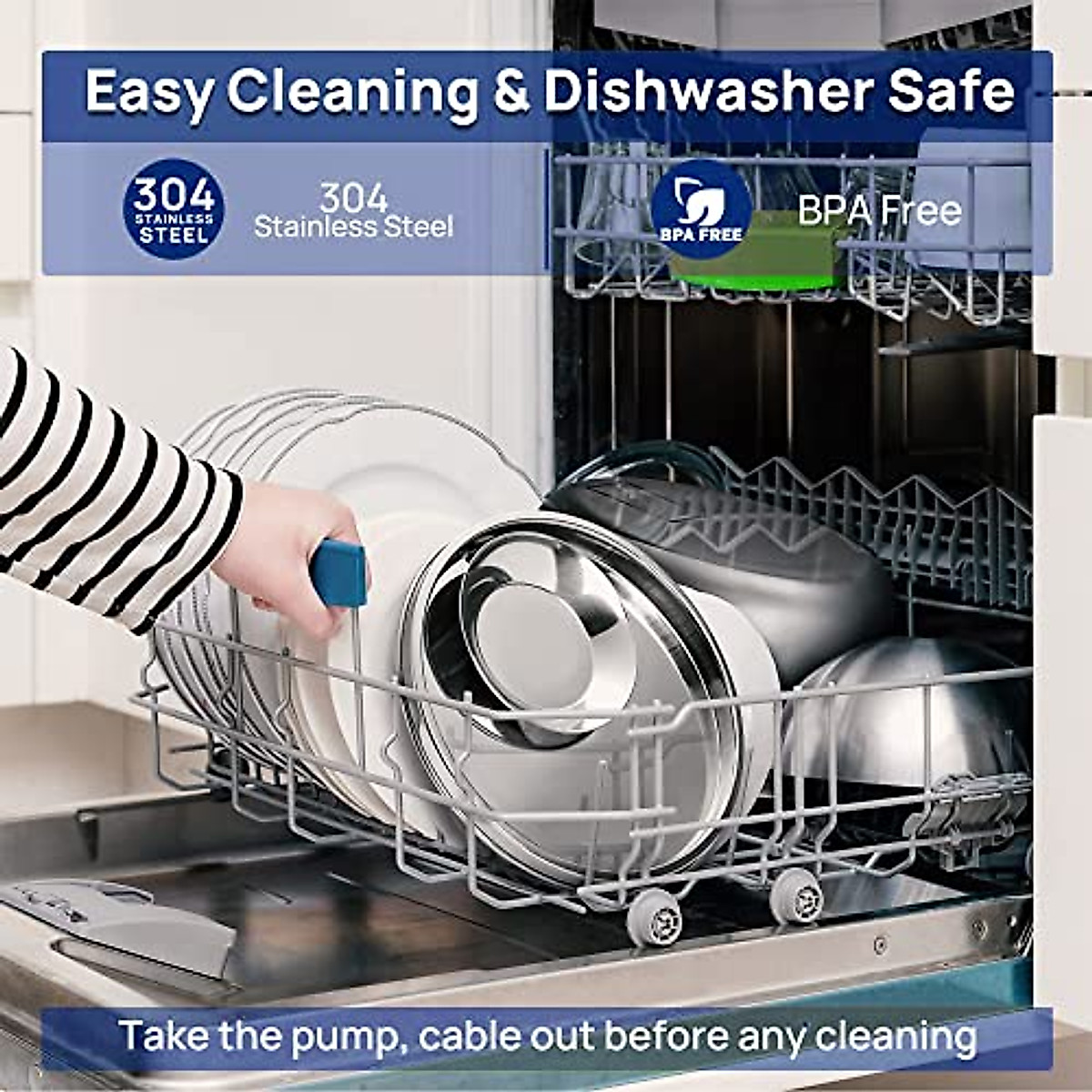 Motion Sensor Cat Water Fountain Samll Stainless Steel, Pet Water Fountain for Cats Inside 2L/67oz, 3 Replacement Filters & Visible Water Level Automatic Cat Water Dispenser Bowl