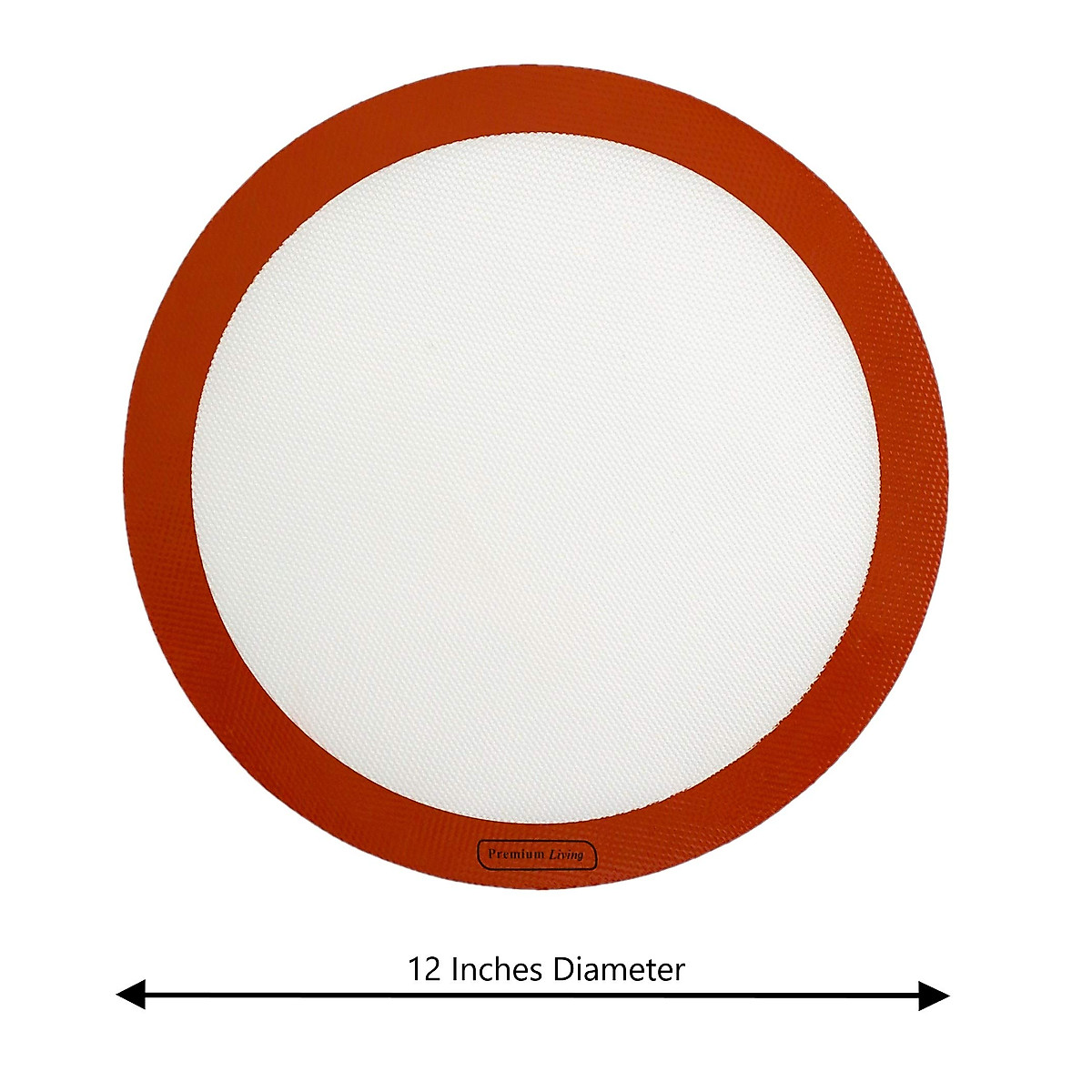 Premium Living Pizza Baking Silicone Mat 12" red (2, Red)