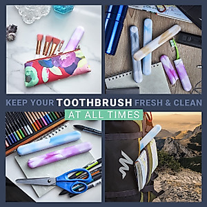 UnicomT 8 PCs Travel Toothbrush Case with Drainage Holes – Portable, Breathable Bulk Plastic Toothbrush Holders Travel Covers – Ideal for Camping, Trips & Daily Use – Assorted Colors