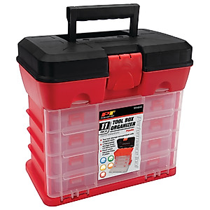 Performance Tool W54042 Plastic Rack System Tool Box with 4 Organizers
