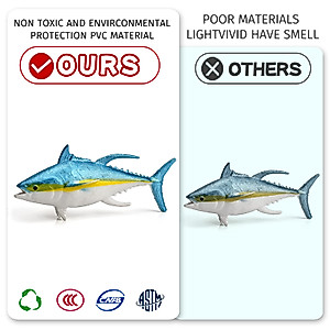 Sea Animal Model Ocean Creatures Playsets 22 PCS Mini Shark Whale Tuna Swordfish Sailfish Sardine Dolphin Manatee Sea Lion Walrus Action Figure Toys Party Gifts for Boys Girls Kids