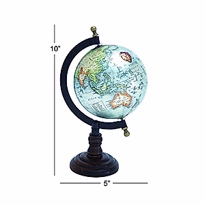 Deco 79 Mango Wood Globe, 6" x 5" x 10", Brown