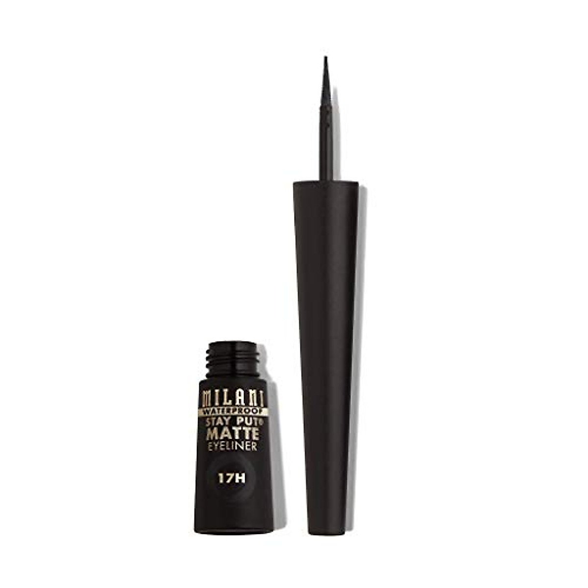 Milani Stay Put Matte Liquid Eyeliner - Waterproof Liquid Eyeliner Pen, Long Lasting & Smudgeproof Makeup Pen Black