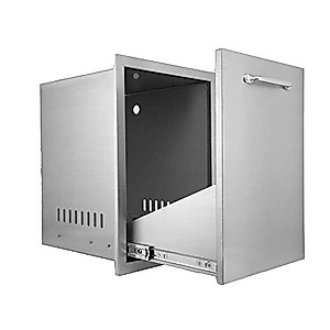 Karpevta Propane Tank Drawer W16XD18XH22.3 Inches Stainless Steel Drawers for Outdoor Kitchen Grilling Outdoor Trash Can Storage Propane Tank Storage