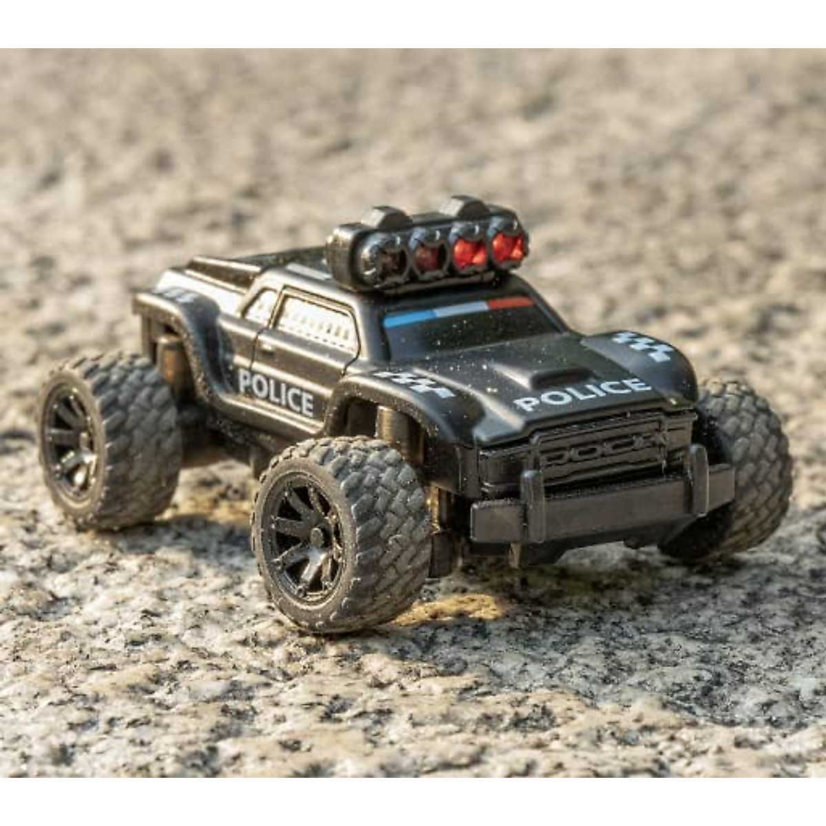 Helidirect Turbo Racing C82 1/76 Scale 2.4GHz Mini RC Car Police 2WD RTR Off-Road On Road Indoor Track Car - Remote Control Car, RC Car, RC Sport Car, RC Mini Monster Truck 1/76 Scale (HELIDIRECT)