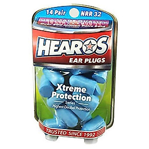 Hearos Xtreme Protection Series Ear Plugs Highest NRR ,14 Pairs