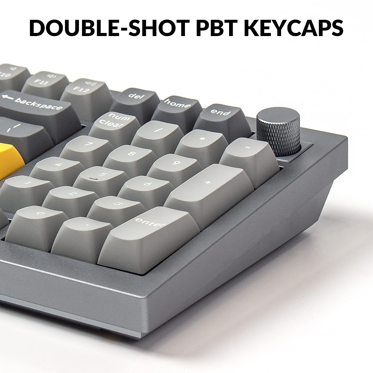 Keychron Q5 Wired Custom Mechanical Keyboard Knob Version, 96% Layout QMK/VIA Programmable Macro with Hot-swappable Gateron G Pro Brown Switch Double Gasket Compatible with Mac Windows Linux (Grey)
