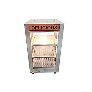 HeatMax 141424 Commercial Food Pizza Pastry Warmer Display with Delicious Sign
