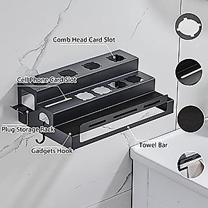 Storage Holder for Dyson,3 Layer Design Hair Airwrap Organizer,Stainless Steel Blow Dryer Holder for Home Bathroom Suitable for All Walls