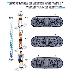 Hikeen Home Workout Equipment to Help Achieve Fitness Goals, 27-in-1 Portable Gym Exercise Equipment with Compact Push-Up Board, Resistance Bands, Ab Roller Wheel, and Pilates Bar, Master Your Workout