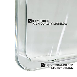 Azar Displays 250035 Clear Single Pocket Wall File with double-sided adhesive tape, 4 pack