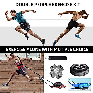 OYINDIZ Weight Sled Harness Kits, 5 PCS Pulling Strap for Running, Speed Power Agility Training Full Body Workout Football Exercise Equipment for Outdoor Men and Women 6.6FT