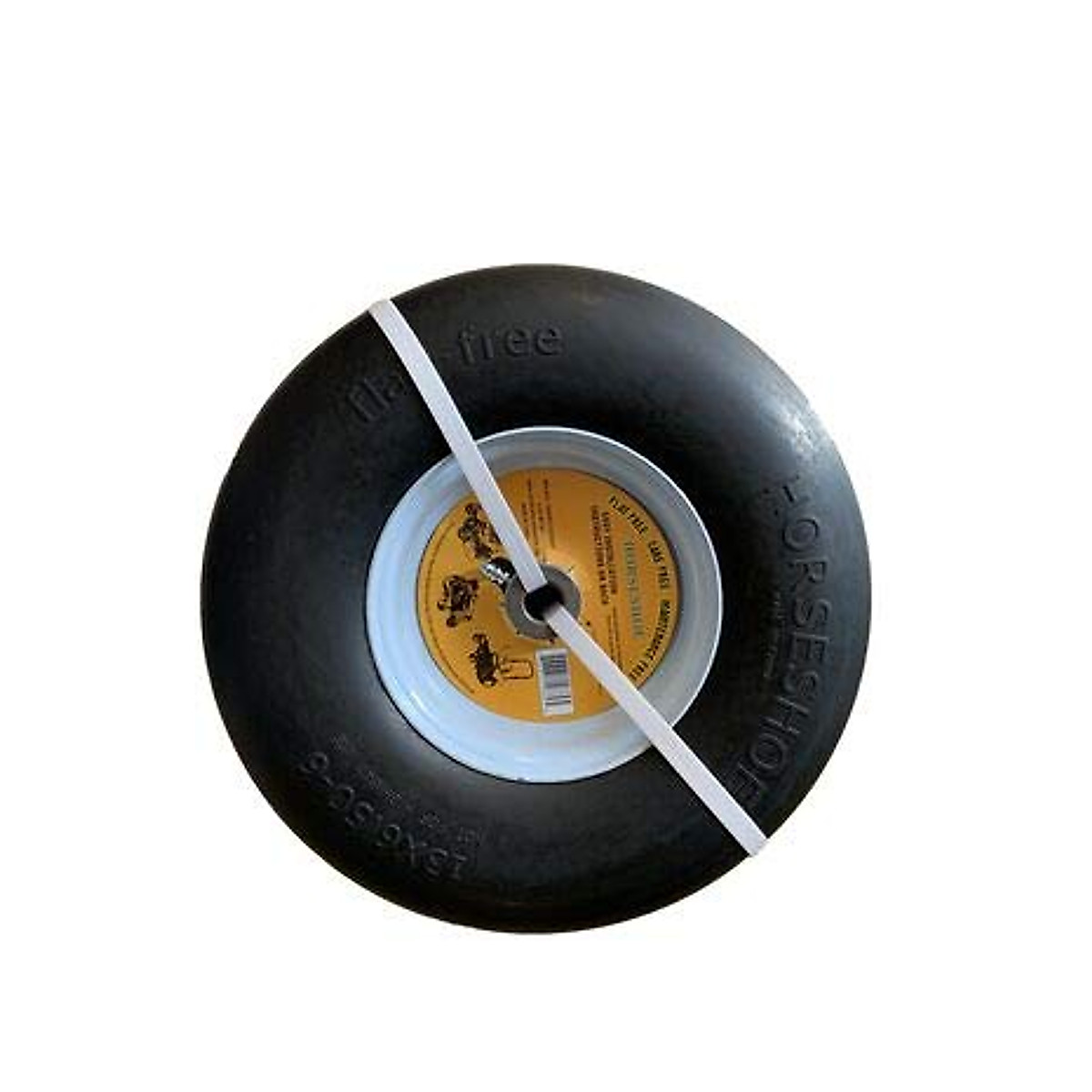 (2-Pcs-Set) New 11x4.00-5 Flat-Free Lawn Mower Smooth Tires w/Steel Rim for Zero Turn Lawn Mower Garden Tractor - hub 3"-5" with 3/4" Or 5/8" Bore 114005 T161