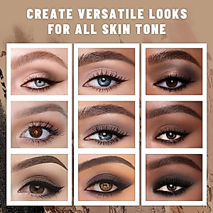 SUSIKEKI 6 Colors Mini Naked Eyeshadow Makeup Palette Neutral Nude Smoky Eye Shadow Taupe & Brown Matte Make Up Pallet with Mirror Highly Pigmented Long Lasting Waterproof Travel Size Gift Kit 01