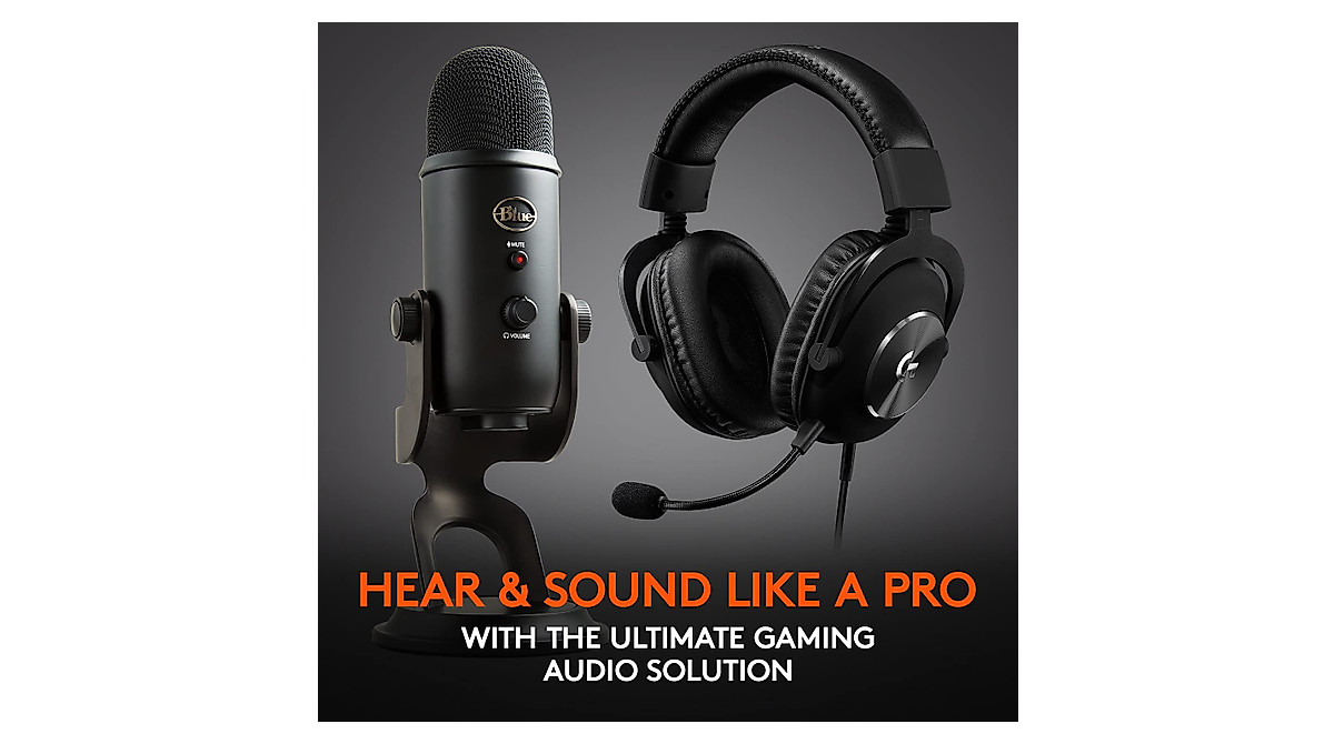 Logitech G PRO X Headset & Blue Yeti Mic for Gamers