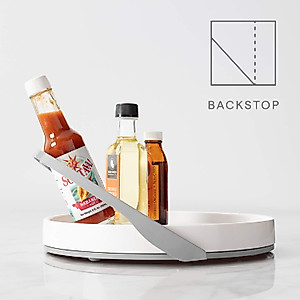 YouCopia Crazy Susan Cabinet Turntable Organizer with Backstop, 11-inches