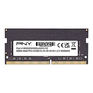PNY Performance 16GB DDR4 DRAM 2666MHz (PC4-21300) CL19 (Compatible with 2400MHz or 2133MHz) 1.2V Notebook/Laptop (SODIMM) Computer Memory RAM – MN16GSD42666