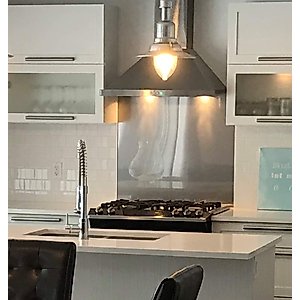 Stainless Steel Kitchen Backsplash 24" x 30" 18ga #4 ss304
