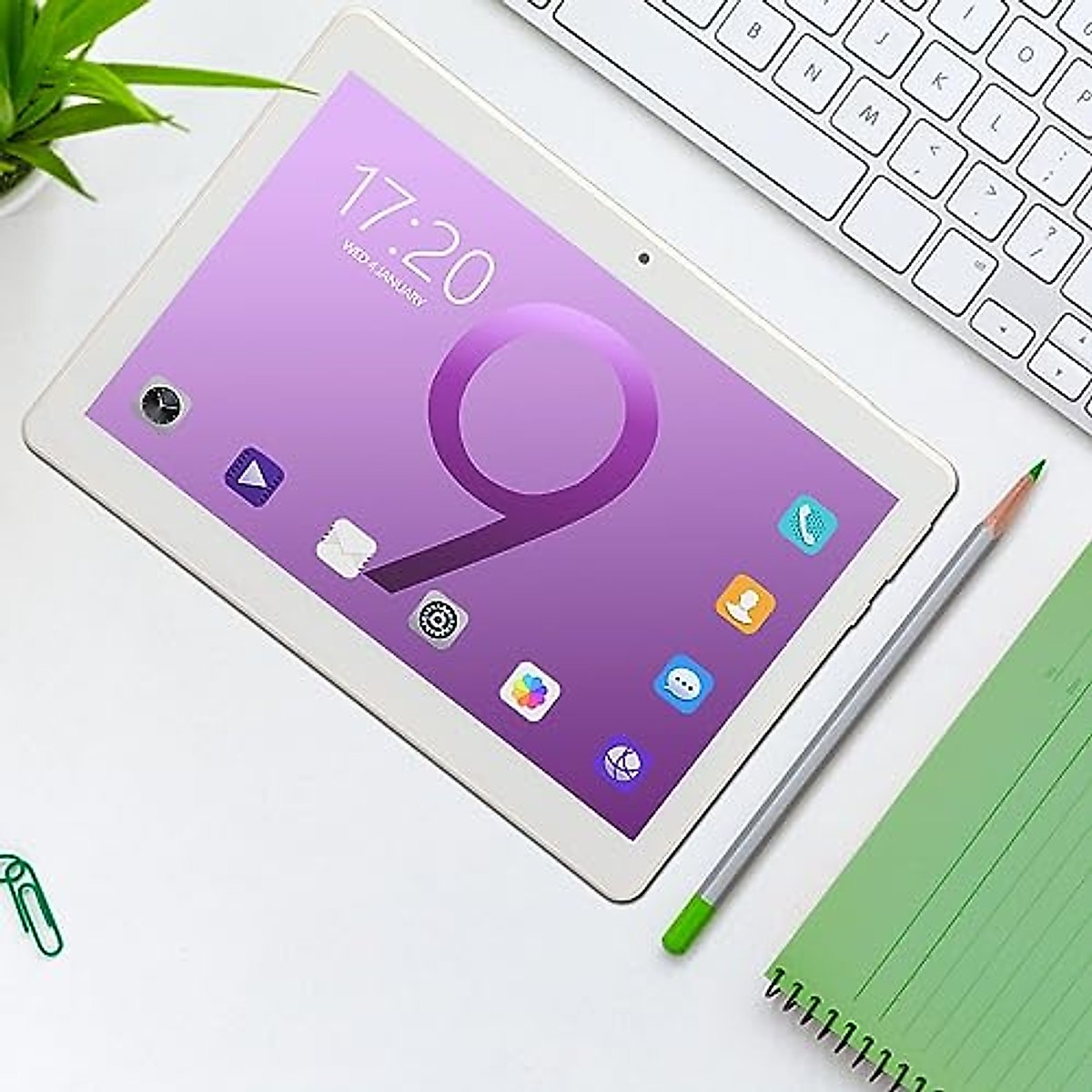 Dual Band Tablet, Support 2.4G 5.0G WiFi Octa Core CPU Portable Tablet for Android 10 for Office (US Plug)