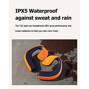 Open Ear Headphones Wireless Bluetooth Running Open Ear Clip Earbuds with Earhooks Air Bone Conduction Headphones Bluetooth Waterproof Over The Ear Wireless Wrap Around Earbuds for Gym Workout Sport