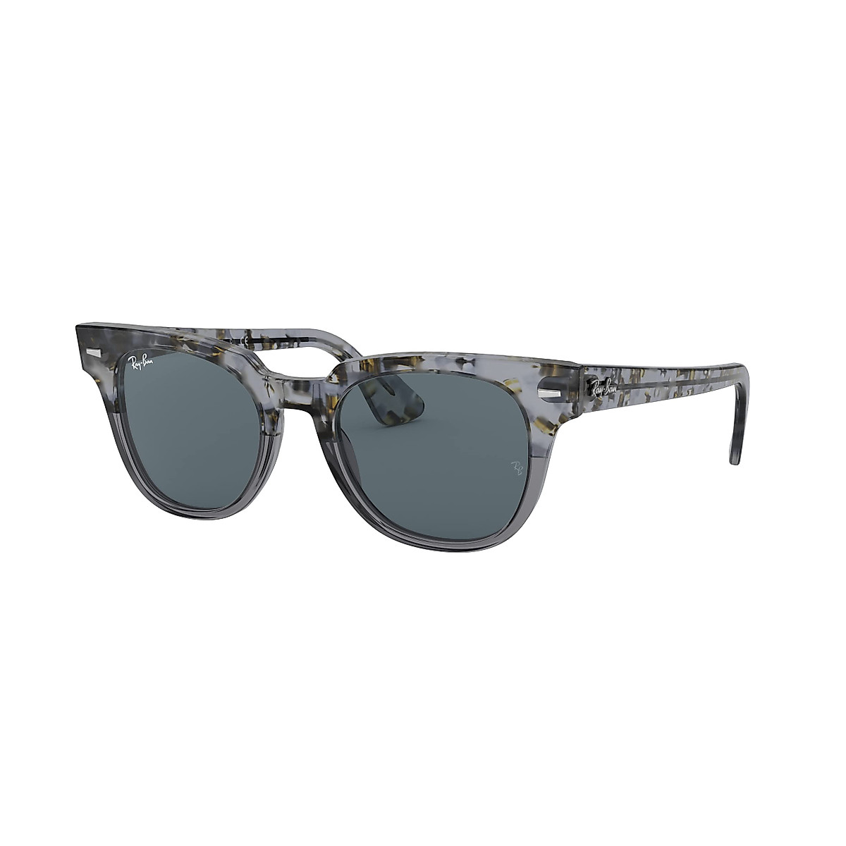 Ray-Ban Rb2168 Meteor Square Sunglasses, Gradient Havana Grey/Blue, 50 mm