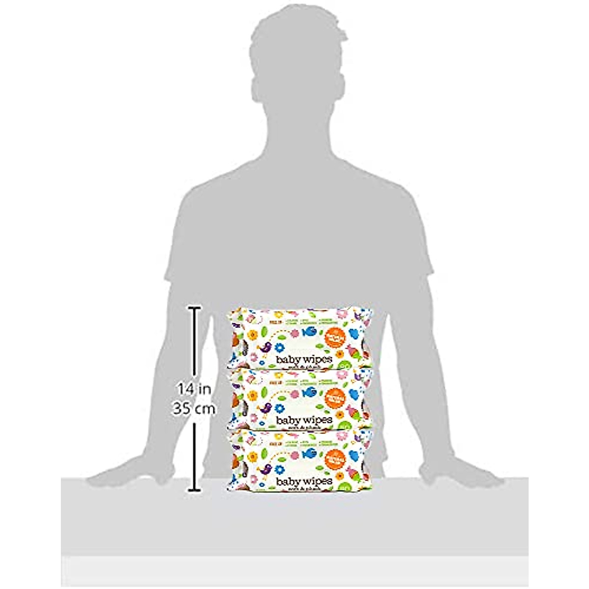 Natural Value All Natural Soft & Gentle Baby Wipes, 80 Wipes (Pack of 12)