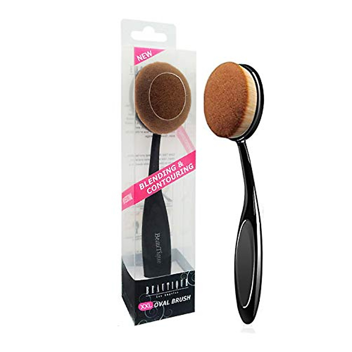 Beautia Oval Makeup Brush 2X Large Size Fast Flawless Application Liquid Cream Powder Foundation