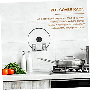 GANAZONO Pan Lid Holder 4pcs Lid Rack Shelves Brackets Macrame Shelf Wall Hanging Cutting Board Holder Stand Pan Covers Stand Lid Drying Racks Chopping Board Stand Pot Lid Storage Rack