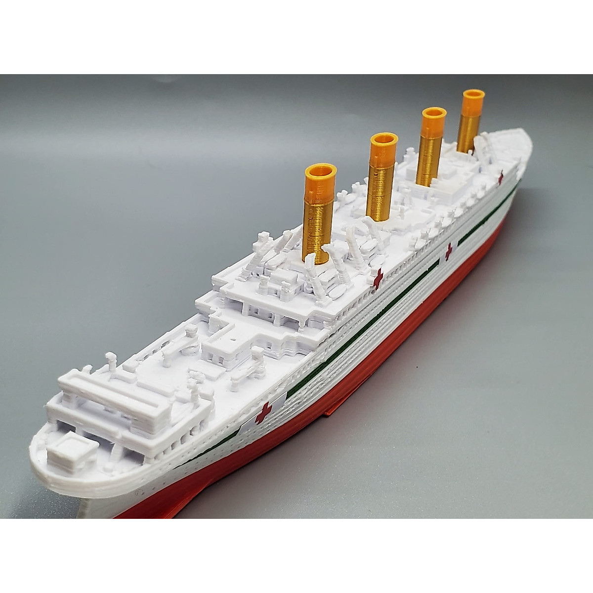 THEROLLER3D HMHS BRITANNIC Model Ship with 3 pc SeaMines,1 Ft Long Assembled Titanic Toys For Kids, Historically Accurate Titanic Toy, Titanic Ship, Titanic Cake Topper, Titanic Figurine, Titanic Boat