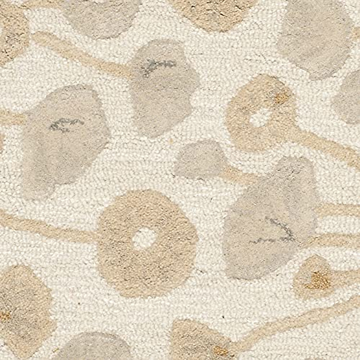 MARTHA STEWART by SAFAVIEH Collection 2'6" x 4'3" Nutshell/Brown MSR3627C Handmade Poppy Glossary Wool & Viscose Accent Rug