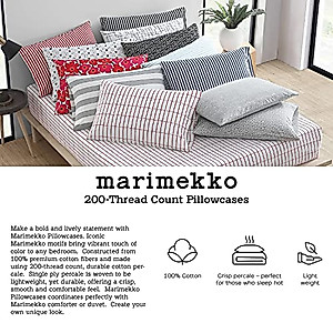 MARIMEKKO - Percale Collection - Sheet Set - 100% Cotton, Crisp & Cool, Lightweight & Moisture-Wicking Bedding, Queen, Orkanen