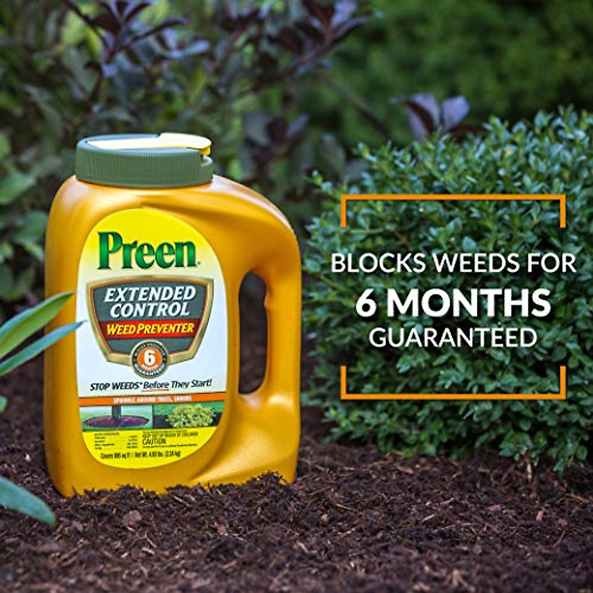 Preen Extended Control Weed Preventer - 4.93 lb. Bottle - Covers 805 sq. ft.