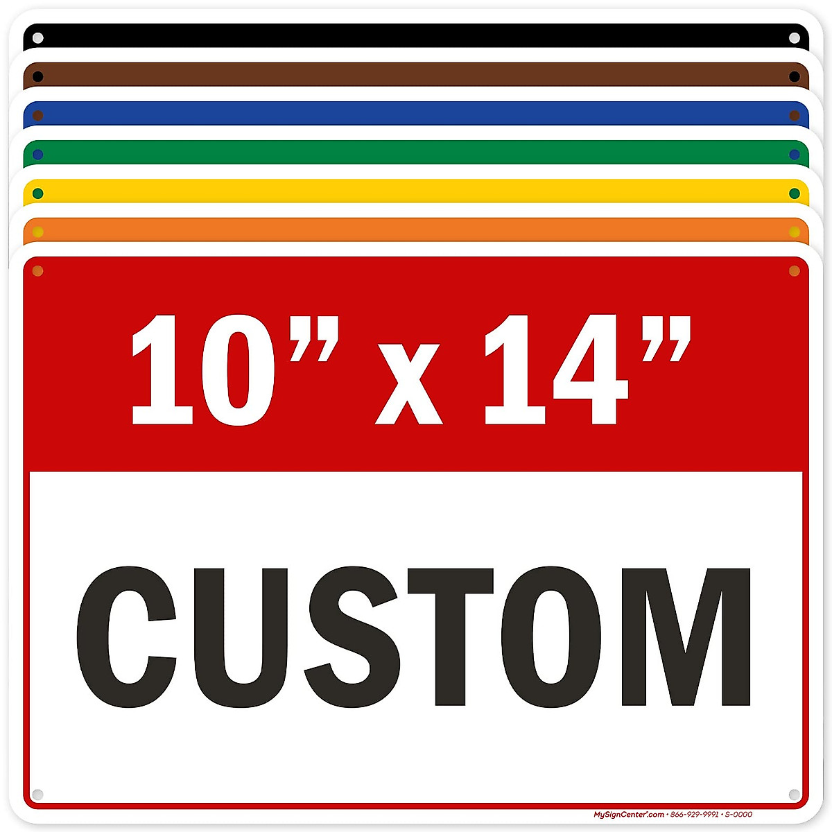 Custom Sign, Custom Sign for Business, Indoor/Outdoor use. 10x14 Inches, Rust Free .040 Aluminum, Fade Resistant, Made in USA by My Sign Center (Header)