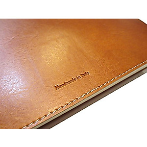 Fiorentina Soft Cover Italian Leather Guest Book with Guests Embossed on Cover - Tan