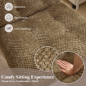 Uiesno Criss Cross Chair on Wheels Wider & Thickened, Cross Legged Office Chair Comfortable Adjustable Swivel, Armless Ergonomic Desk Chair Vanity Accent Chair Comfy Chairs for Home Office, Green