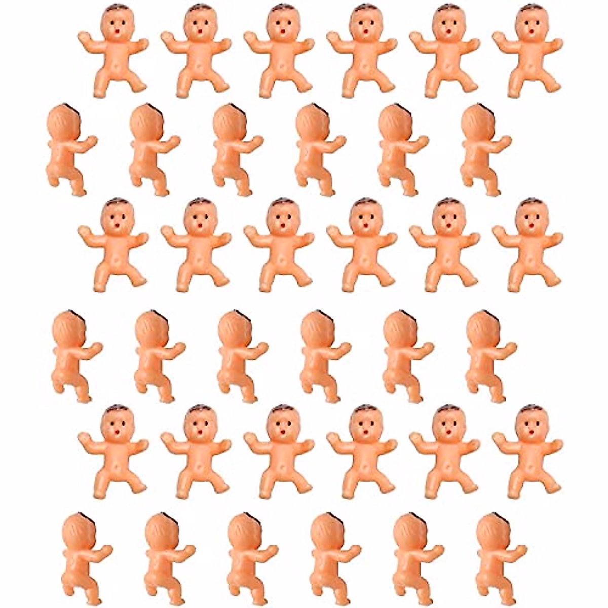 36pcs Mini Plastic Babies for Baby Shower, ice Cube Game, Party Decorations, Baby Toys