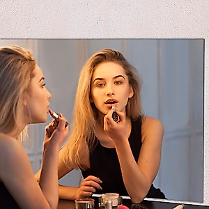 Mirrorons Frameless Mirror, Wall Mirror 40" x 32", Modern Rectangle Bathroom Mirrors for Wall with Polished Edge, Hangs Horizontally or Vertically. Entryways, Bathroom, Gym.