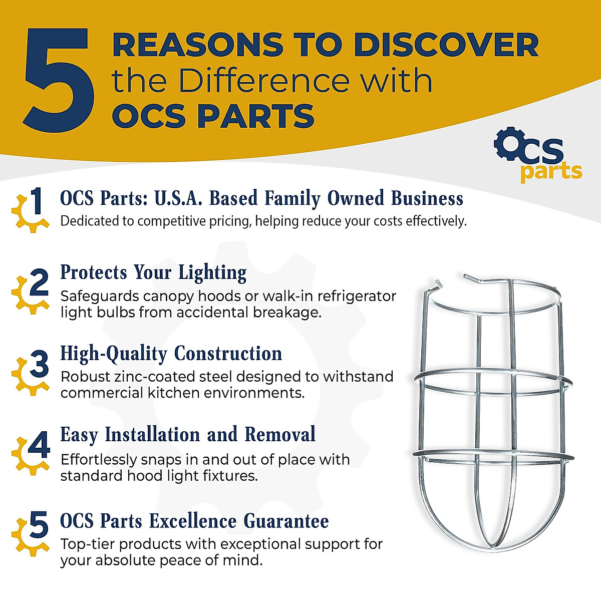 Wire Guard Light Bulb Cover for Commercial Kitchen Hood Lights L10-X020 (2)