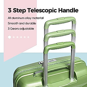 Melalenia Luggage Carry On Suitcase Sets, Expandable PP Hard Shell Suitcase with Spinner Wheels,Travel Luggage with TSA Locks 22x14x9 Airline Approved