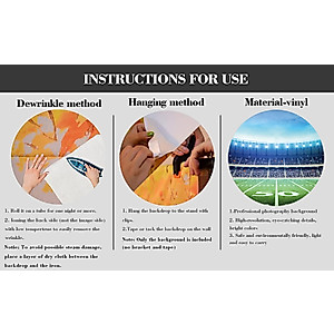 Football Field Backdrop American Football Field AuditoriumLight Rugby Sports Soccer Themed Party Baby Photography Background (7X5FT)