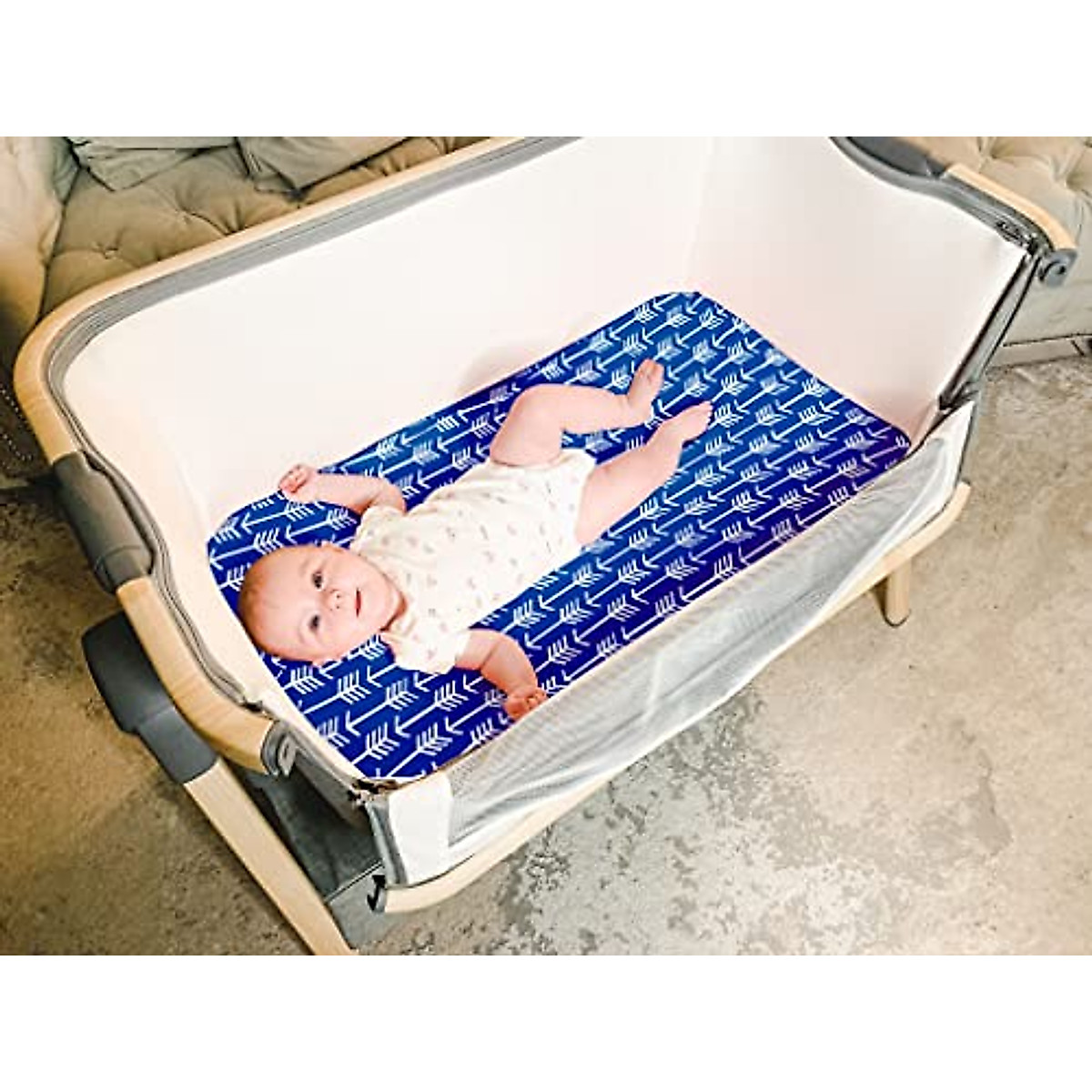 Bassinet Bed Sheets – Premium Bassinet Fitted Sheets 4 Pack – 100% Jersey Knit Cotton Cradle Sheets – Bassinet Bedding for Standard Size Oval or Halo Bassinet Pads – Bassinet Sheet for Boy & Girl