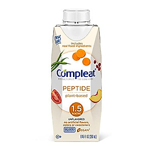 Compleat Peptide 1.5 Tube Feeding Formula, Unflavored, 8.45 FL OZ (Pack of 24)